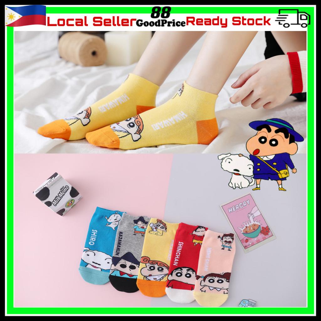 Women Socks Cute Cartoon Socks ShinChan Fashion Cotton Socks Stockings ...