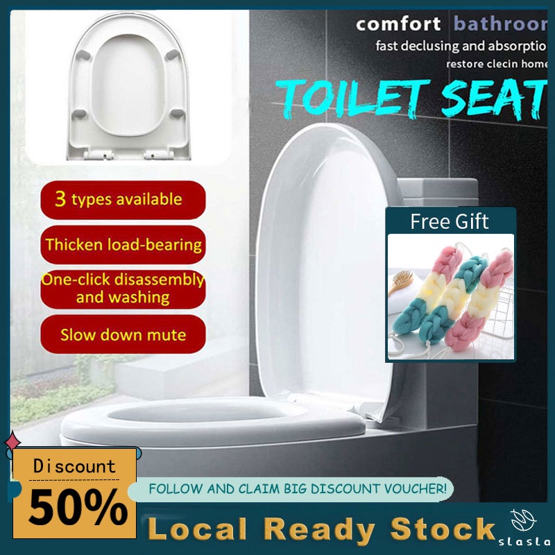 Bathroom Front Toilet Covers Lid Soft Open Close Easy Clean White Higer ...