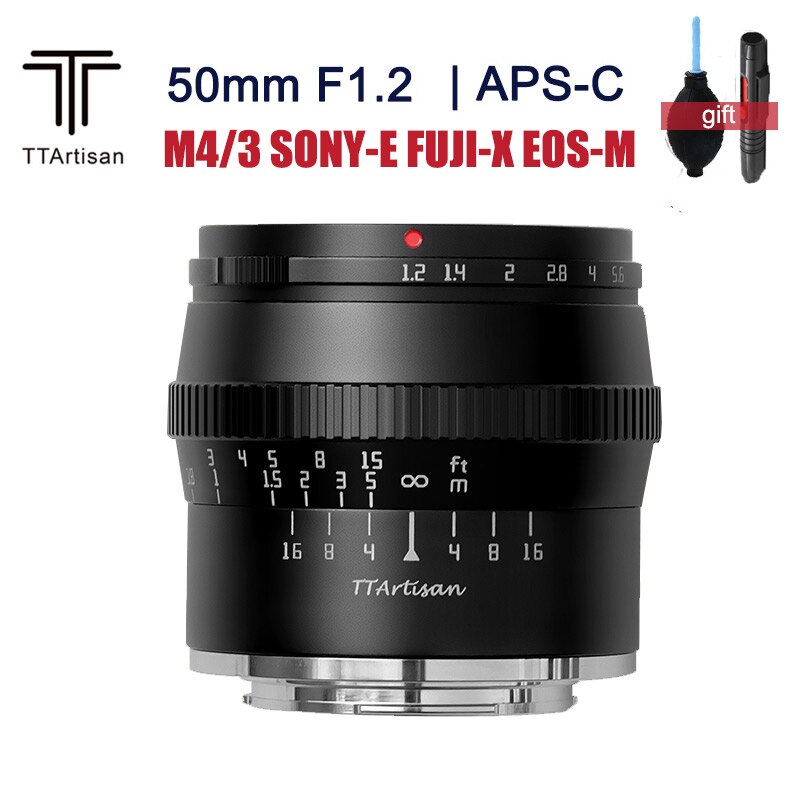 TTartisan 50mm F1.2 APS-C Lens Large Aputure Portrait Lens for FUJI ...