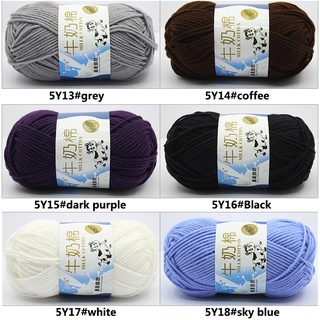 【50 Colors】5ply 50g Yarn Milk Fiber Knitting Wool Crochet Yarn Milk ...