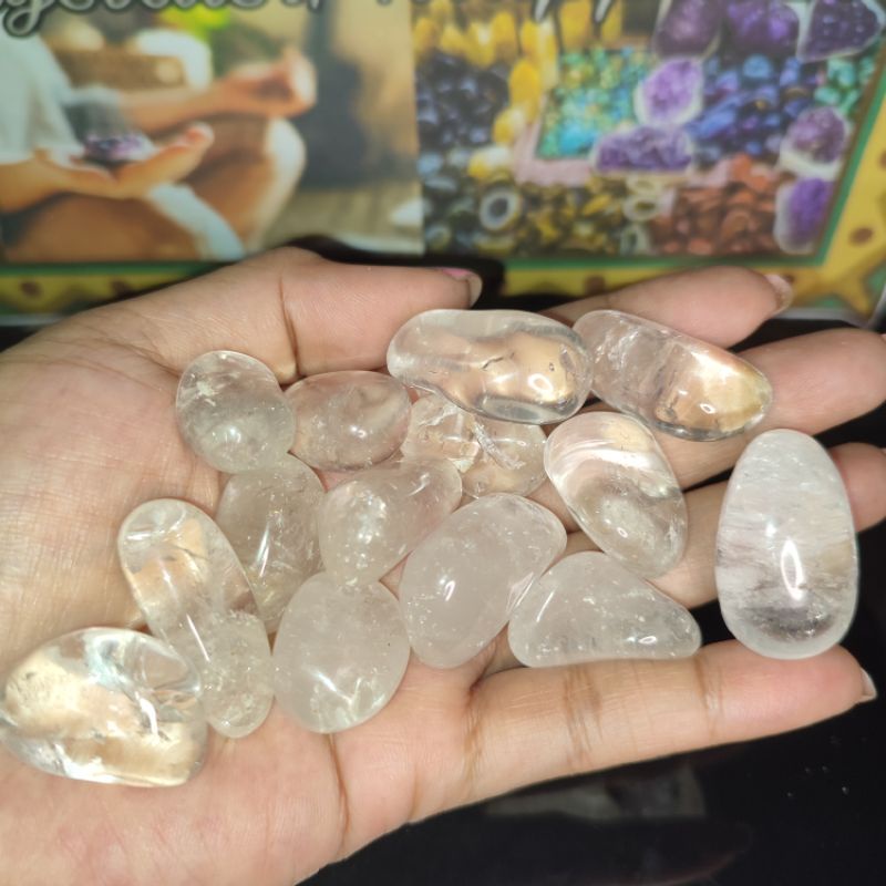Clear Quartz Tumbled Stone (SOLD PER PIECE) | Shopee Philippines