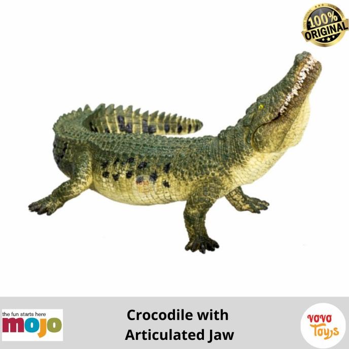 Mojo Fun Crocodile Articulated Jaw Wildlife Miniature Crocodile Animal ...