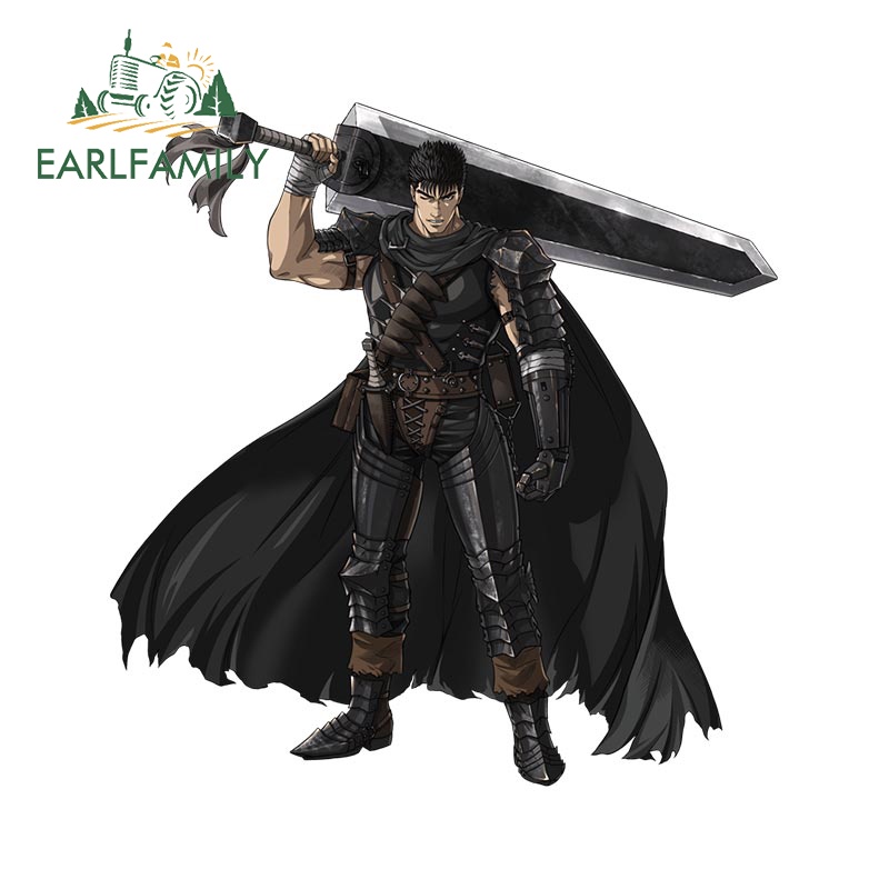 EARLFAMILY 13cm x 9.1cm for Berserk Guts With Cape Funny Car Stickers ...