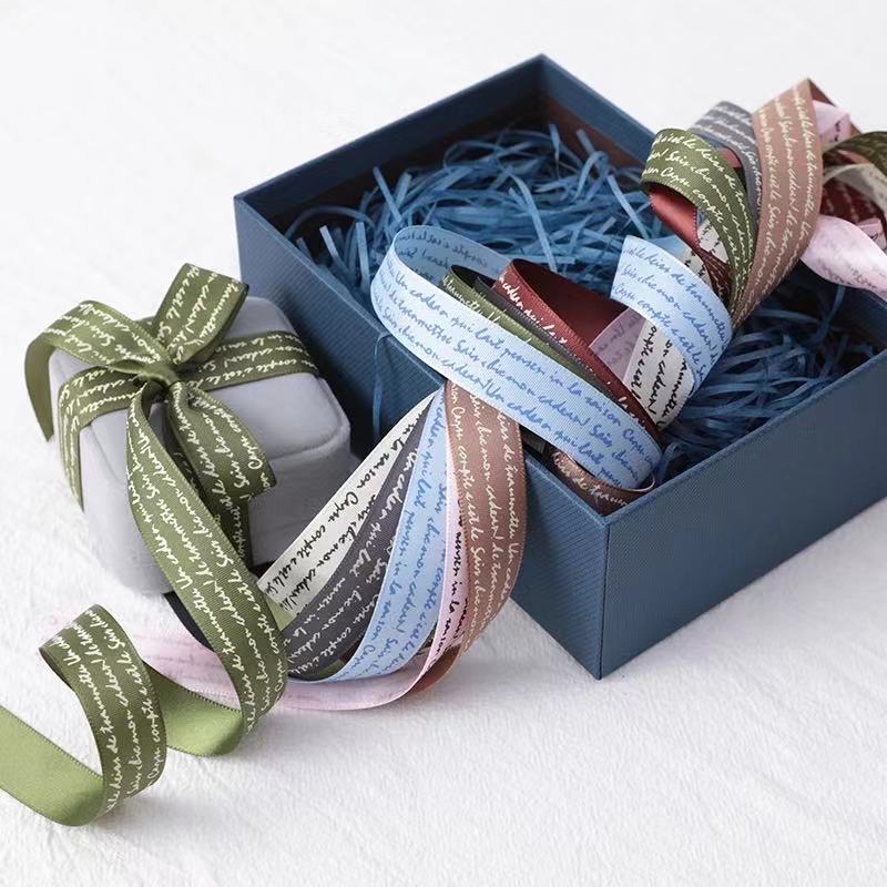 100Yards/Roll 2 cm English alphabet ribbon packaging material Flower ...