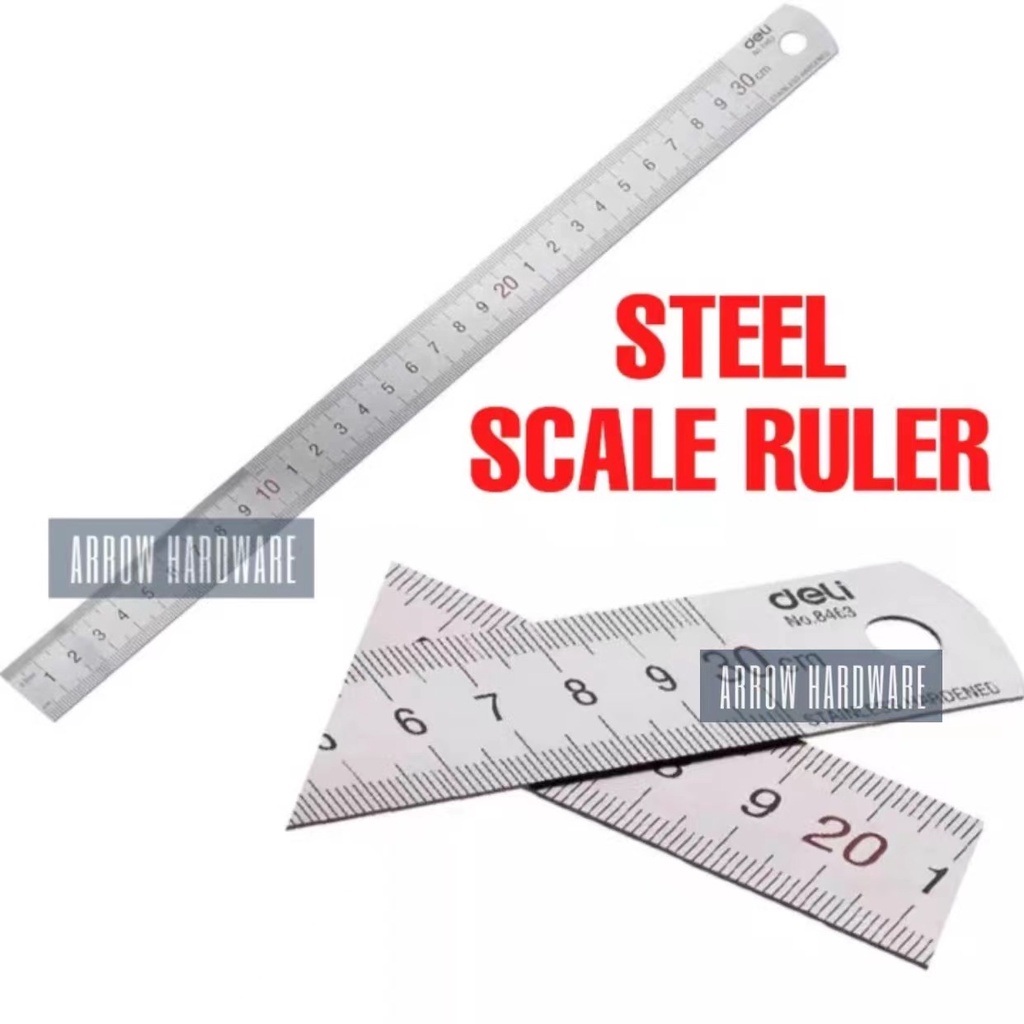 Steel ruler 30cm/40cm/50cm/60cm | Shopee Philippines
