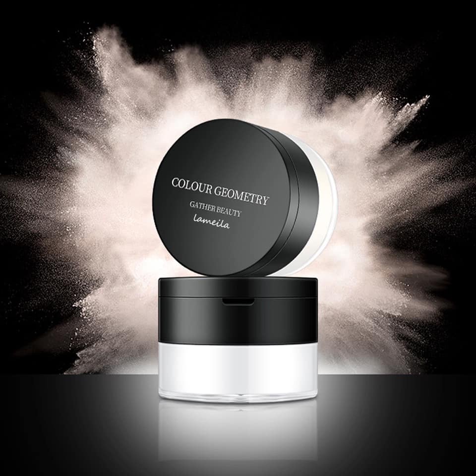 waterproof oil control Face loose powder makeup Face skin finishing ...