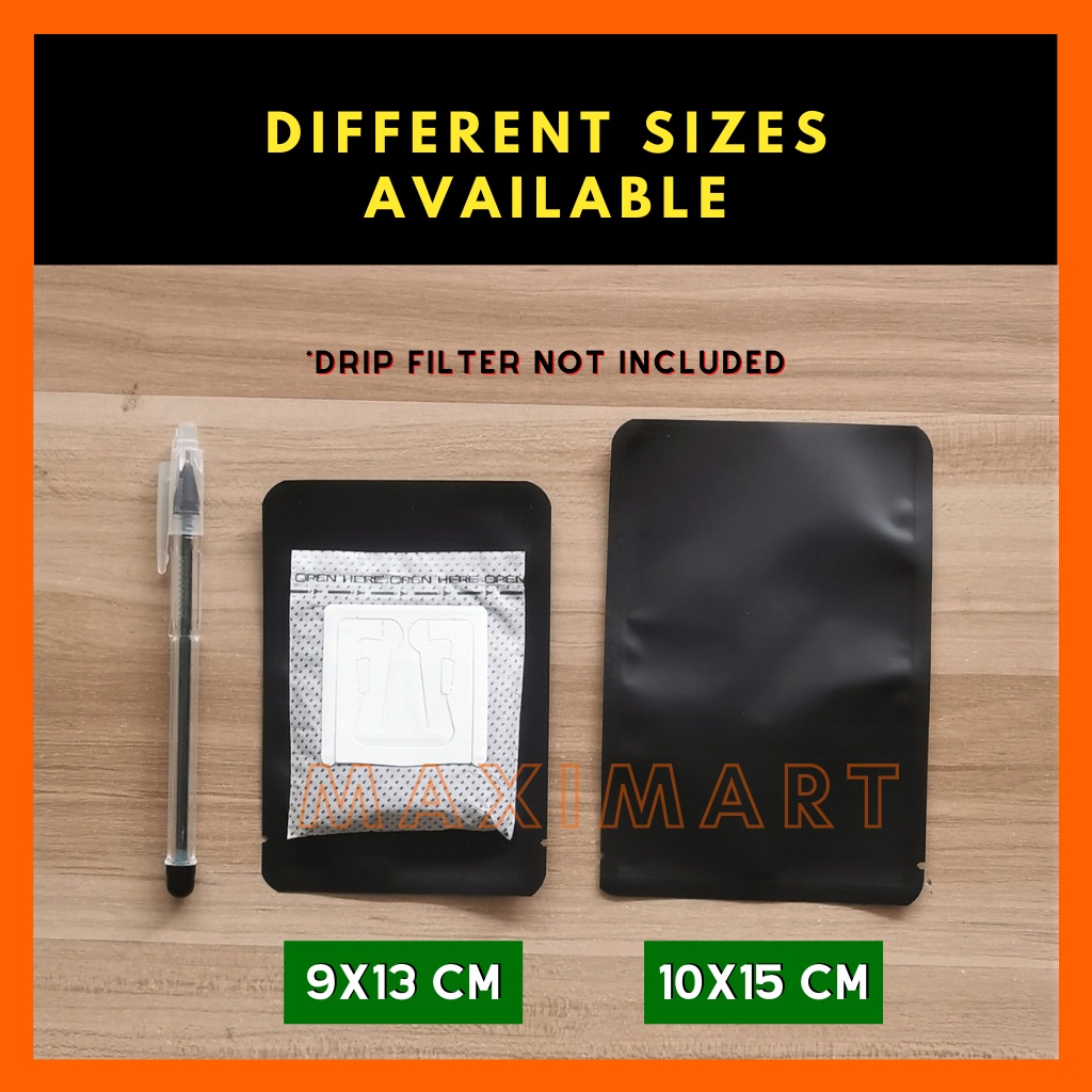 96 to 104 pcs Empty Plain Flat Pouch Aluminum Foil Coffee Drip Pouch ...