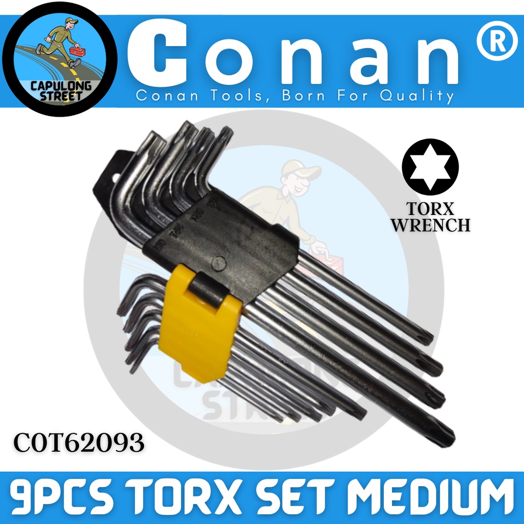 Capulong Street 9Pcs Conan Star Allen Wrench 2.7Mm To 8.83Mm Medium ...