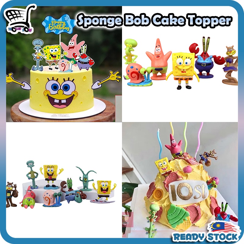 Sponge Bob SpongeBob Cake Topper Patrick Star Mr. Krabs Squidward ...