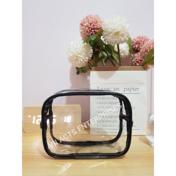 PERSONALIZED POUCH TRANSPARENT ORGANIZER MAKE UP POUCH | Shopee Philippines