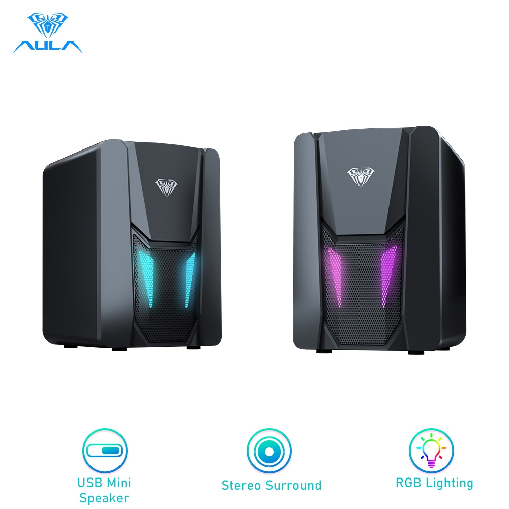 AULA N-108 Computer Desktop Speaker High Sound Quality Built-In Strong ...