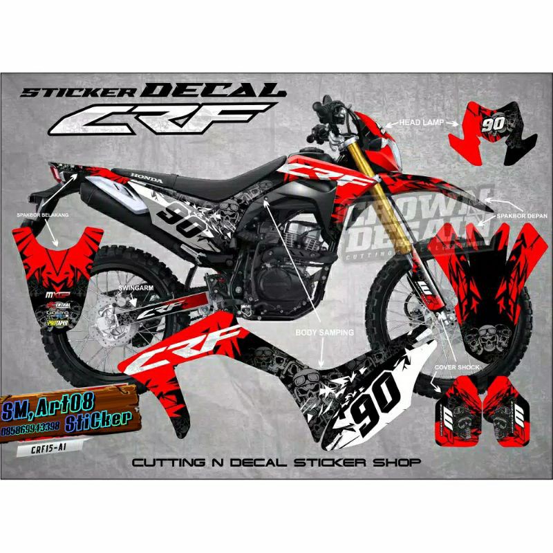 Crf 150l decal crf 150l / sticker crf 150l full body full body / decal ...