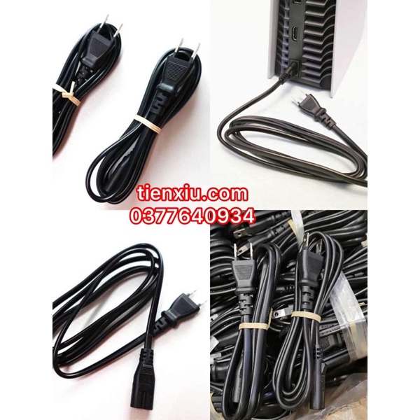 Genuine power cord ps5 Ps4 Ps3 Ps2 Ps1 type 2 small round pins Ps4 Ps3 ...