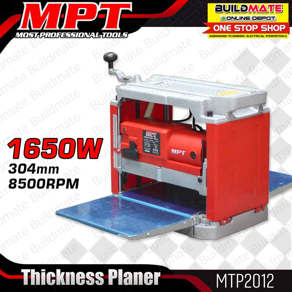 MPT Heavy Duty Thickness Planer 1650W Planning 304mm MPT2012 Most ...