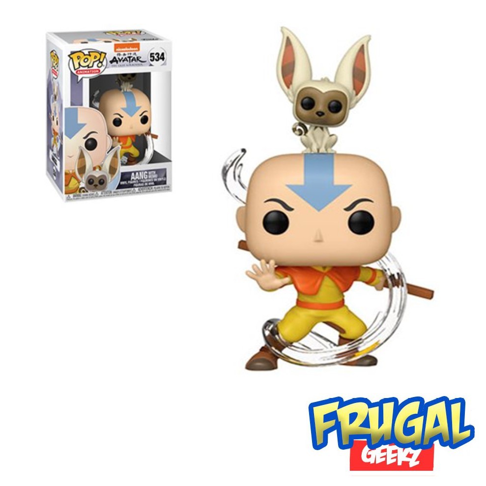 Funko Pop! Animation Avatar: The Last Airbender Aang With Momo Vinyl ...