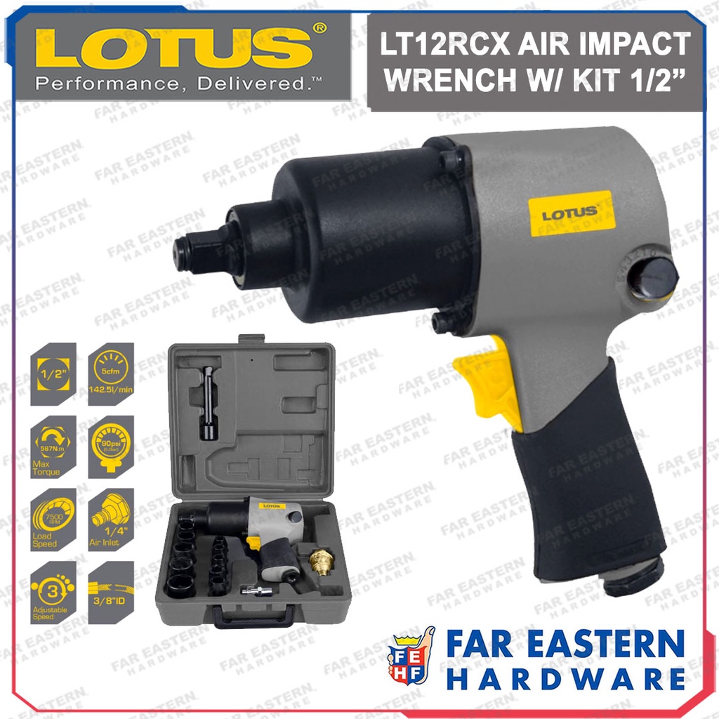 LOTUS Air Impact Wrench w/ Kit 1/2" LT12RCX LTPTAR | Shopee Philippines