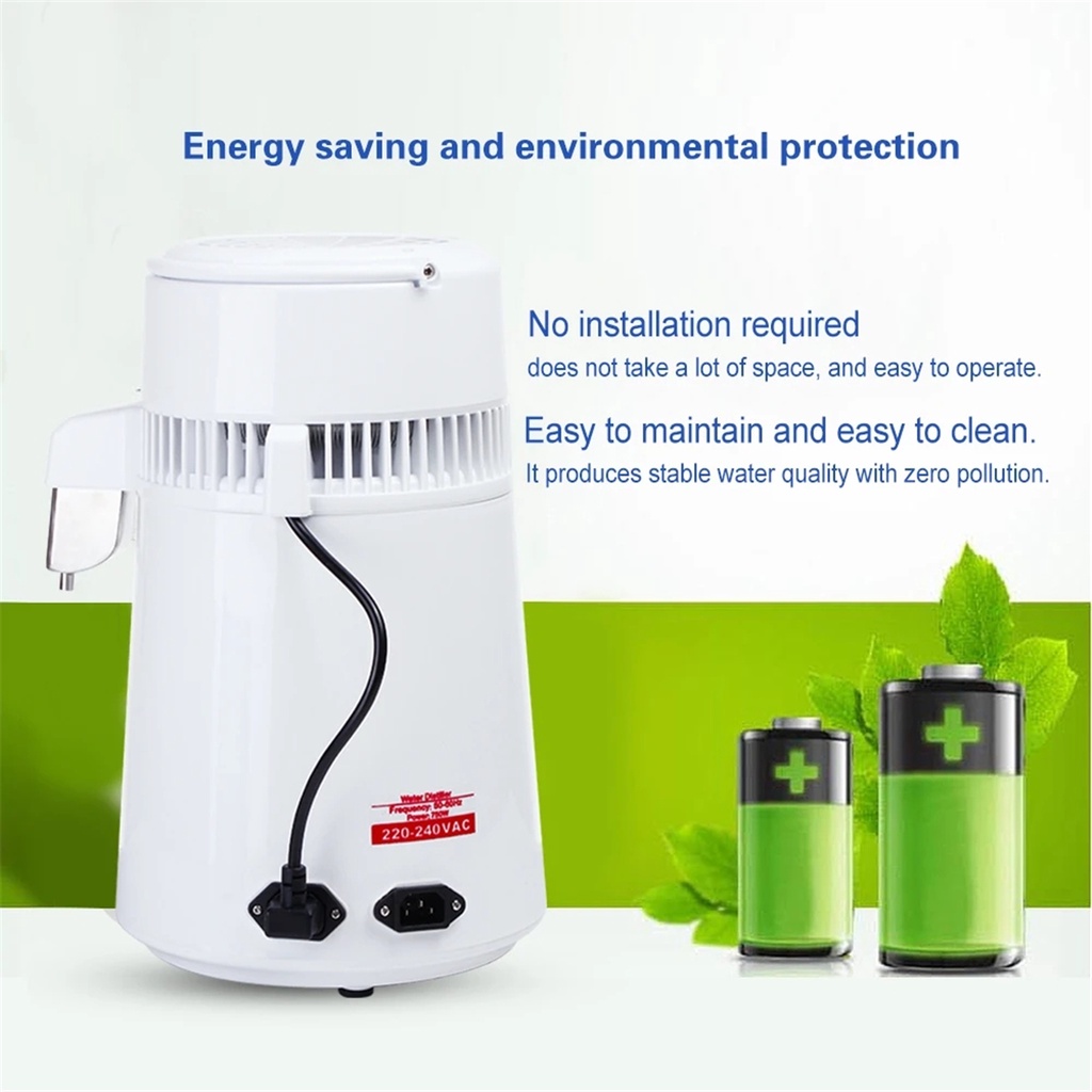4L Household Pure Water Distiller Water Purifier Container Stainless ...