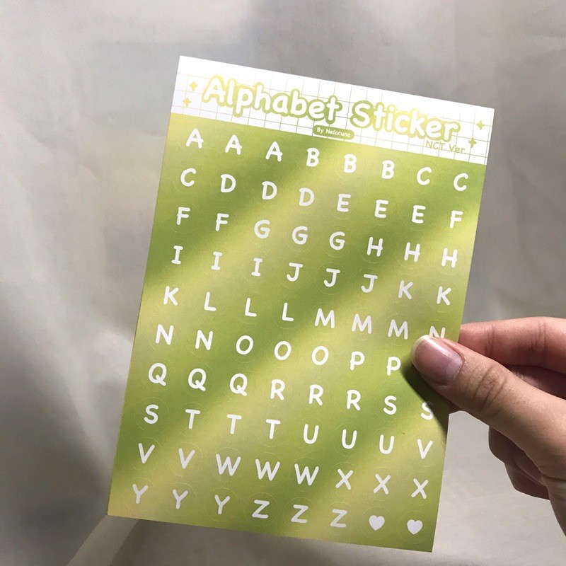 Sticker Deco Set Alphabet/Letters NCT series Jounal Bujo Diary Cute ...