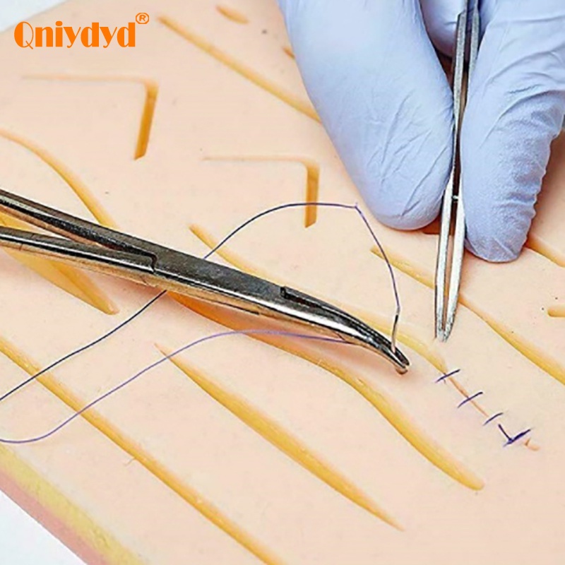 Suture Practice Medical Silicone 3 Layer Suturing Pad Human Skin Model ...