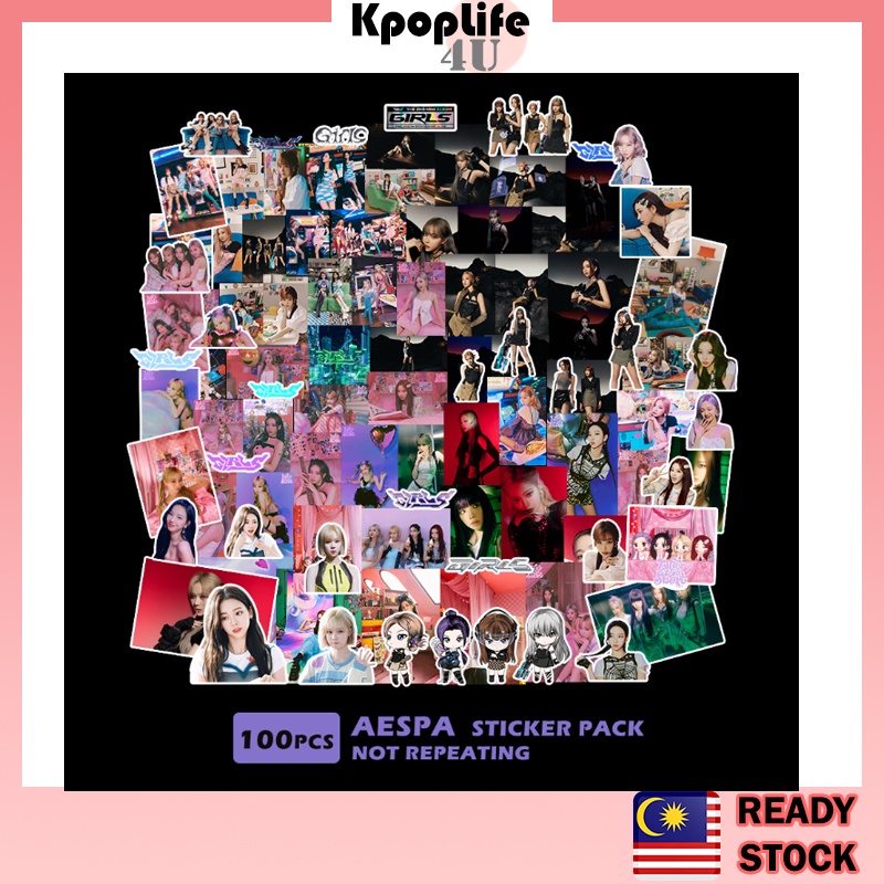 Aespa Album Deco Sticker Set KpopDiary Laptop PVC Wallet Handphone ...