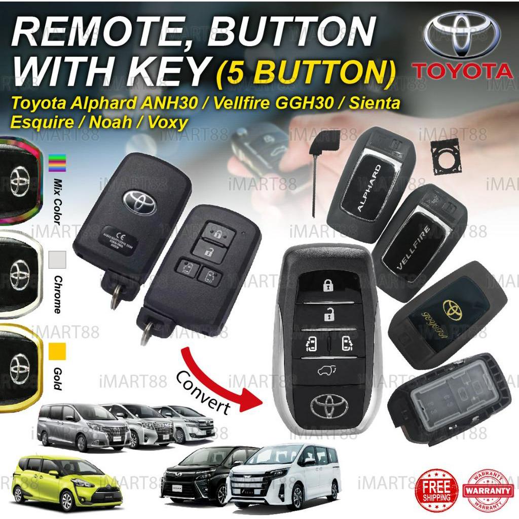 Toyota Alpahrd Vellfire ANH30 Noah Voxy Sienta Esquire Keyless Remote ...
