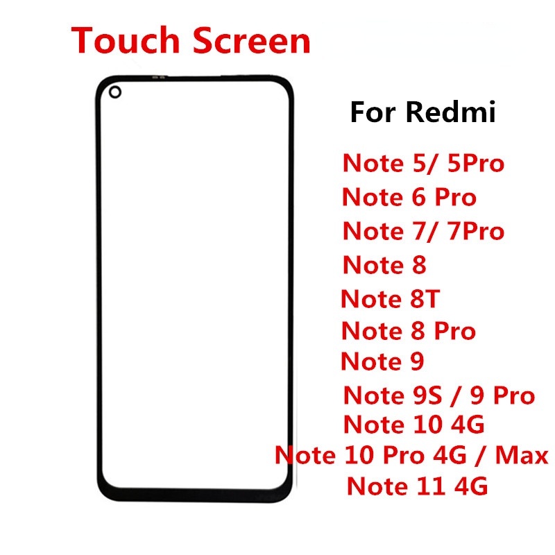 Outer Screen For Xiaomi Redmi Note 5 6 7 8 Pro 8T 9 9S 10 4G 5G Max ...