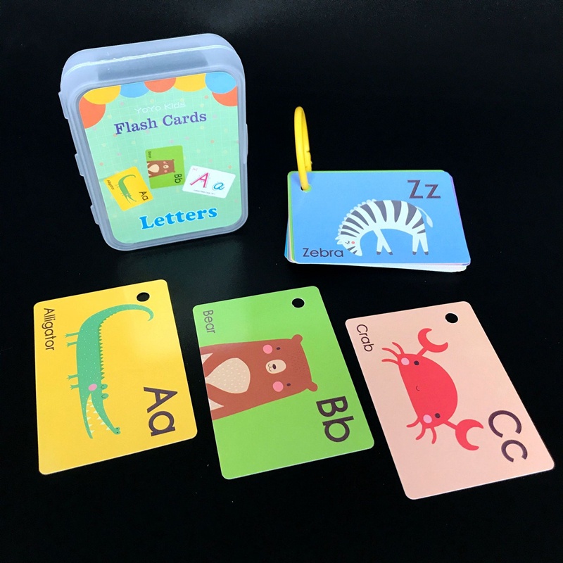 Flash Cards Baby Montessori Preschool English Learning Educational ...
