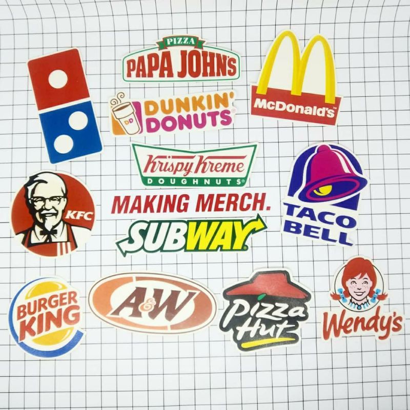 Fast Food Logo Sticker | Shopee Philippines