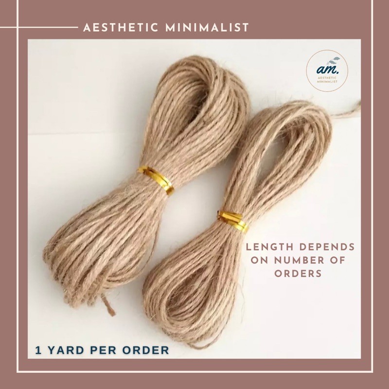 Jute String Per Yard Native Twine 3 feet Natural Abaca Yarn Burlap Rope ...