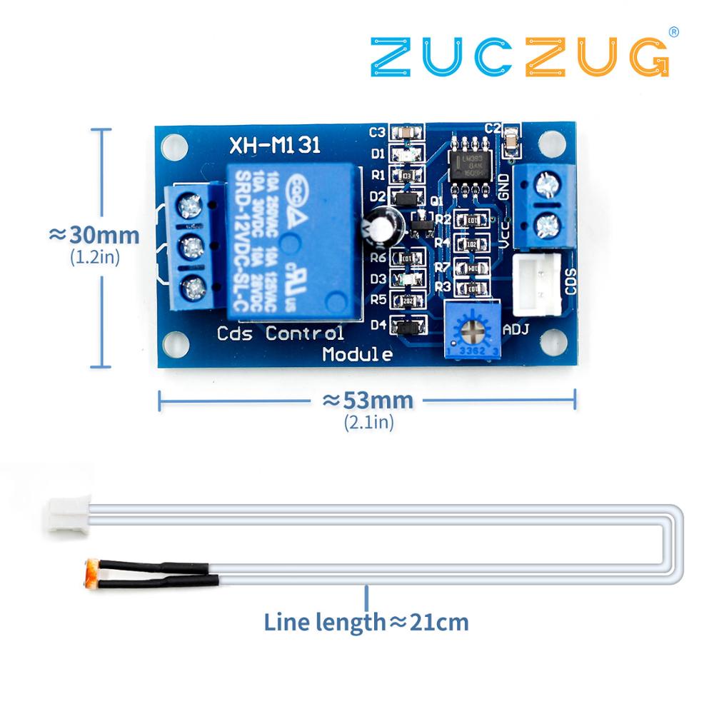 XH-M131 DC 5V / 12V Light Control Switch Photoresistor Relay Module Detection Sensor 10A ...