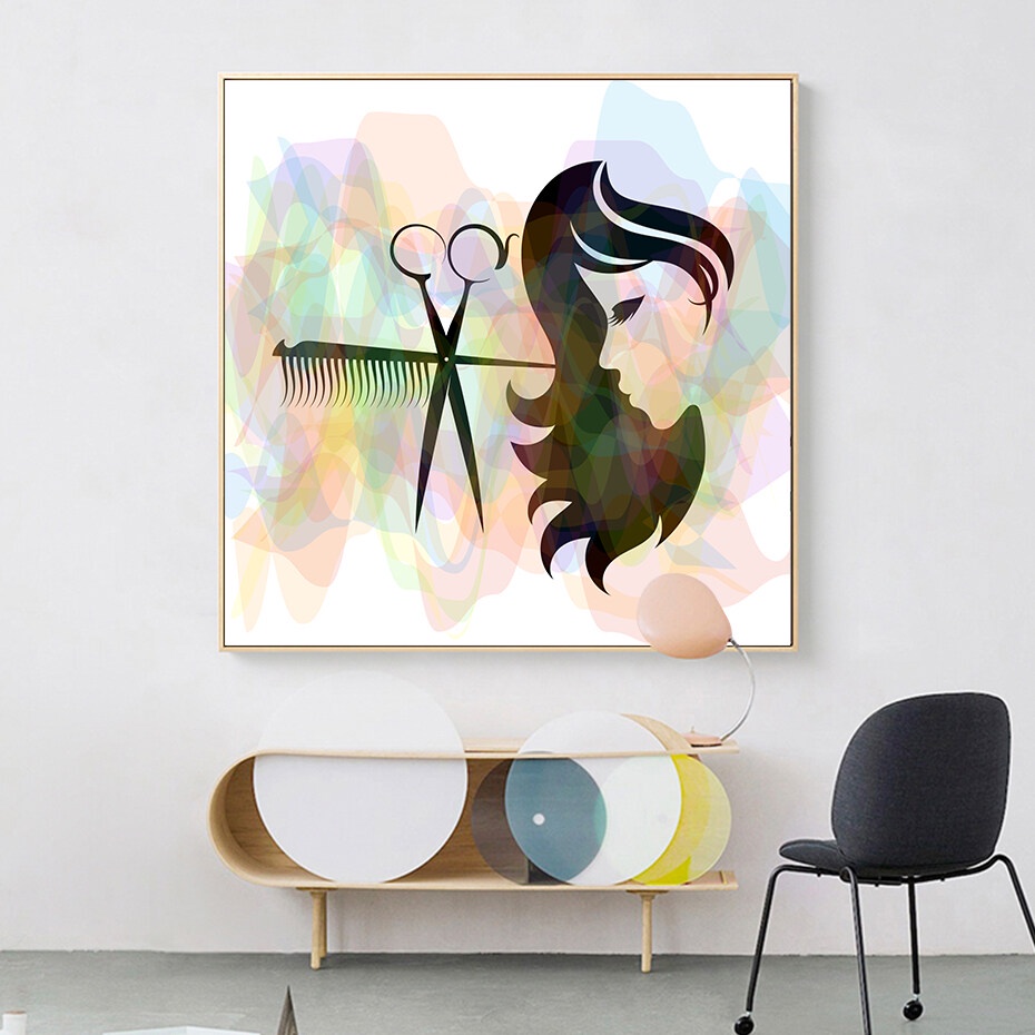 Modern Beauty Salon Hairdresser Abstract Pictures Posters Prints Canvas ...