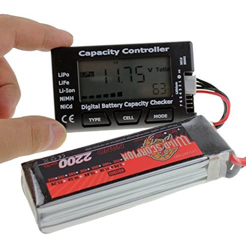 SoloGood 7 Digital Lipo Battery Capacity Checker Meter Tester for NiMH ...