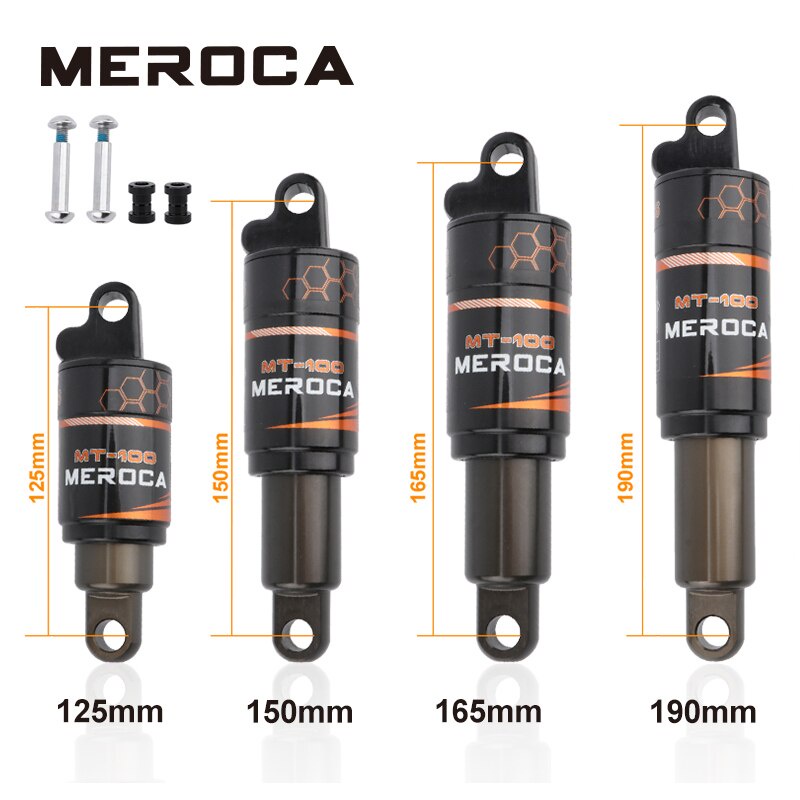 MEROCA Bicycle Rear Shock Absorber 125/150/165/190mm Electric Scooter ...