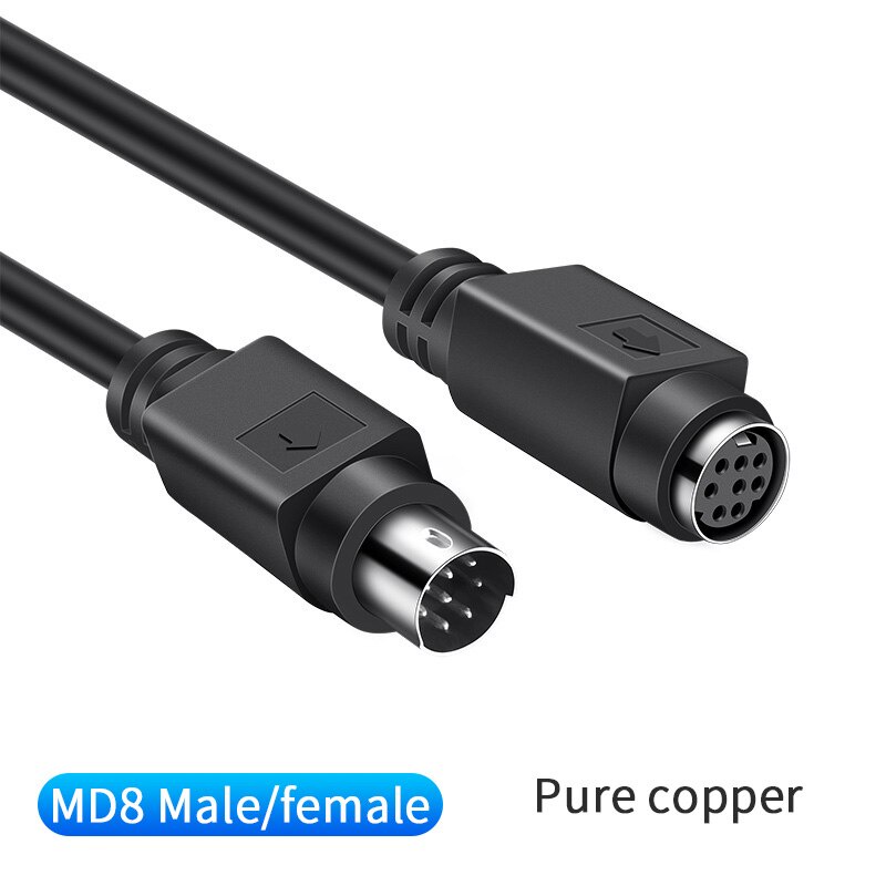 PLC cable male to male S terminal MD8 pin male to male cable Round head ...