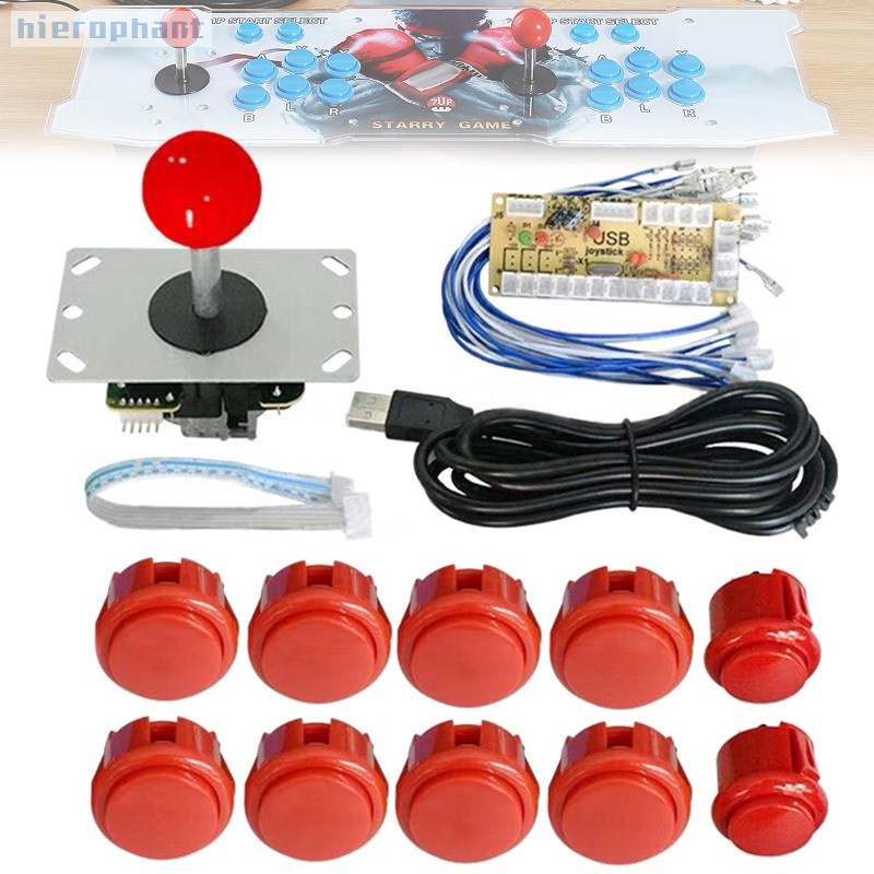 Arcade Buttons Game USB Encoder PC Joystick Controller DIY Kit for Mame Jamma Games | Shopee ...