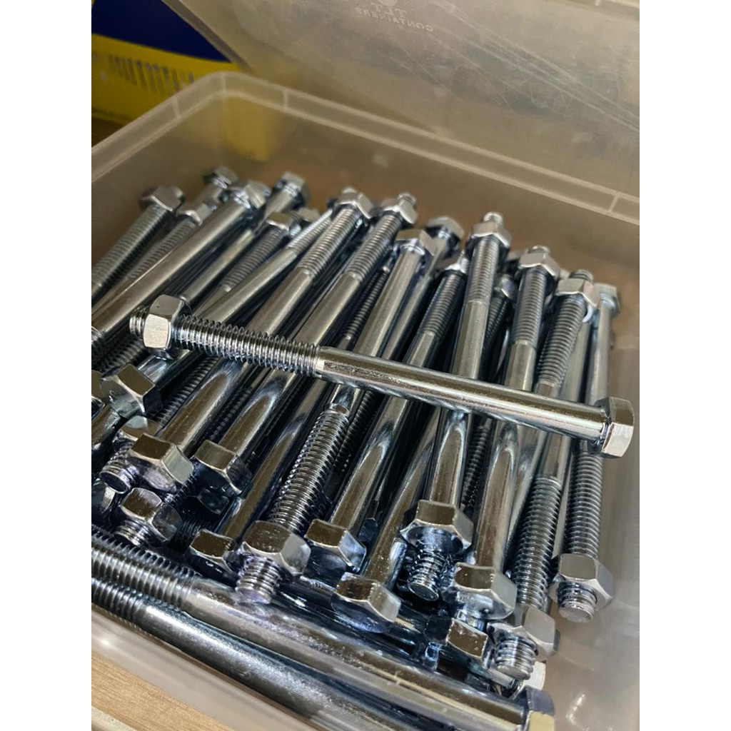 3/8" Hexagon Bolt and Nut / Slotted Angle Bolt & Nut | Shopee Philippines