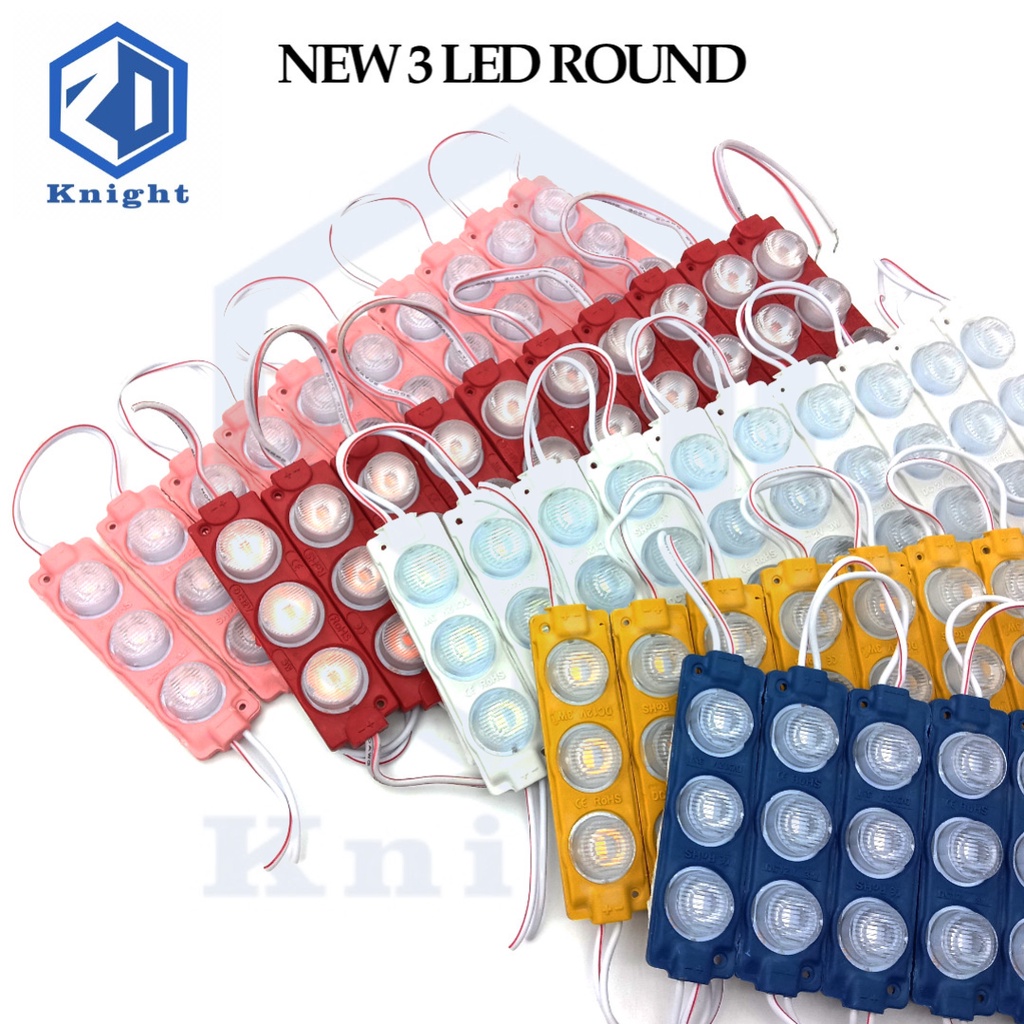 Knight 1PC Motorcycle/Car New 3 LED Round Module Light | Shopee Philippines