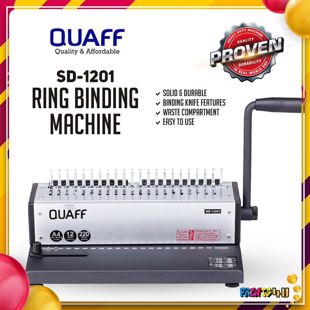 Quaff Binding Machine A4 Size Heavy Duty Binder | Shopee Philippines