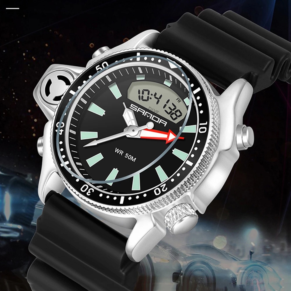 SANDA Sport Men Watches New Fashion Casual Military Quartz Watches 50M ...