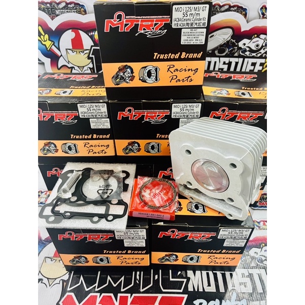 MTRT BLOCK 55MM CHROMEBORE SET FAZZIO/M3/MIOI125/MSI125 | Shopee ...