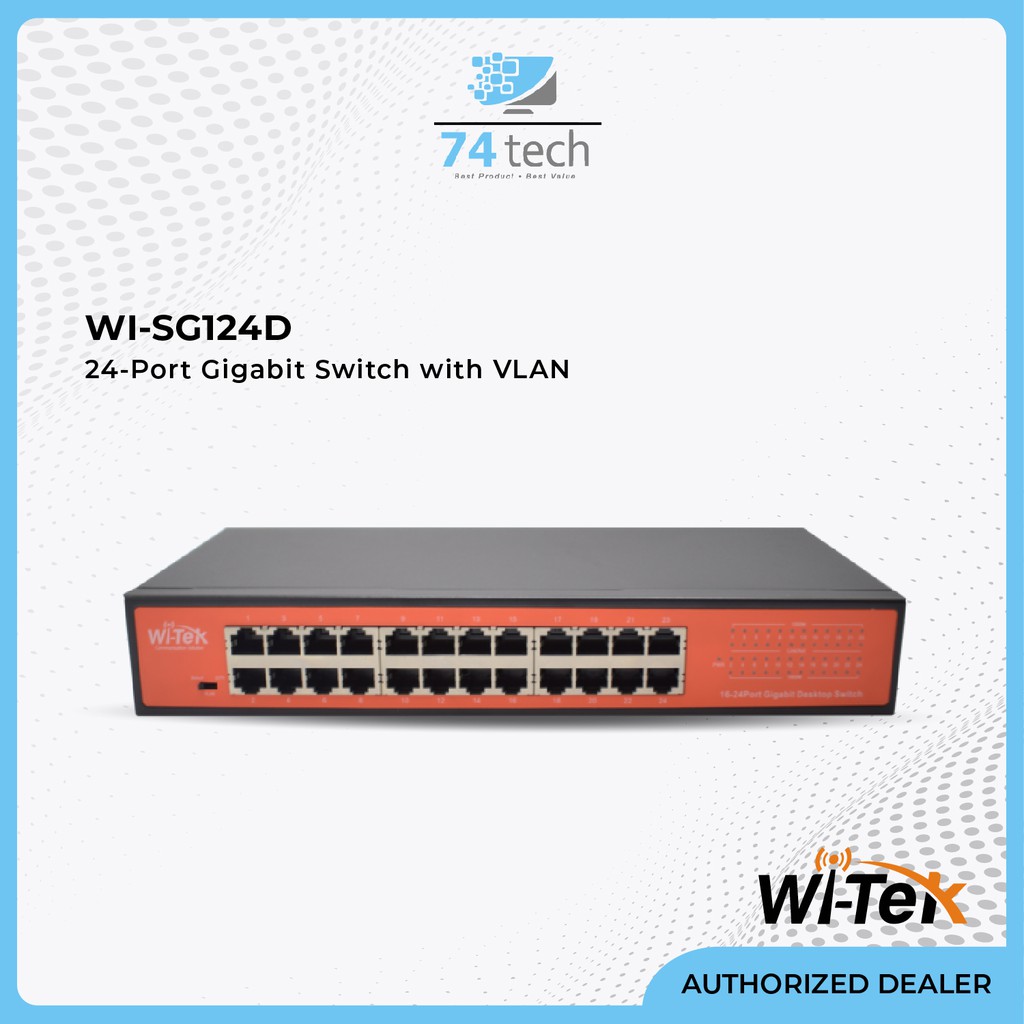 Witek WI-SG124D 24Port Gigabit Switch with VLAN | Shopee Philippines