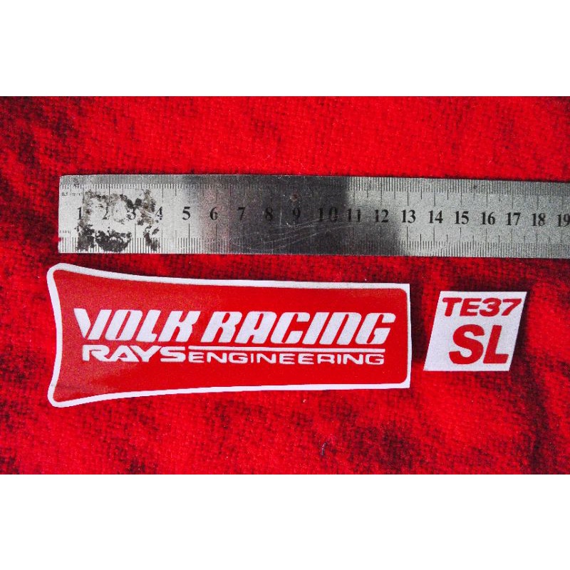 VOLK RACING TE37 SL 5pcs Red Sticker replacement | Shopee Philippines