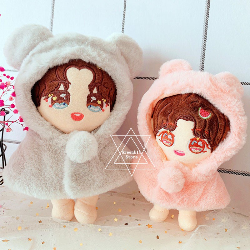 15CM 20CM EXO Blackpink Ikun BTS Doll Clothes Shaggy Cloak Toy Dolls ...