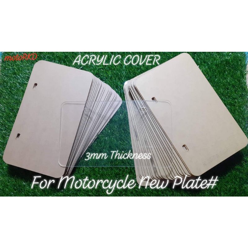 ACRYLIC COVER FOR NEW MOTORCYCLE PLATE# | Shopee Philippines