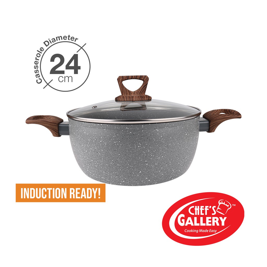 Chef's Gallery Induction Rock Casserole 24cm | Shopee Philippines