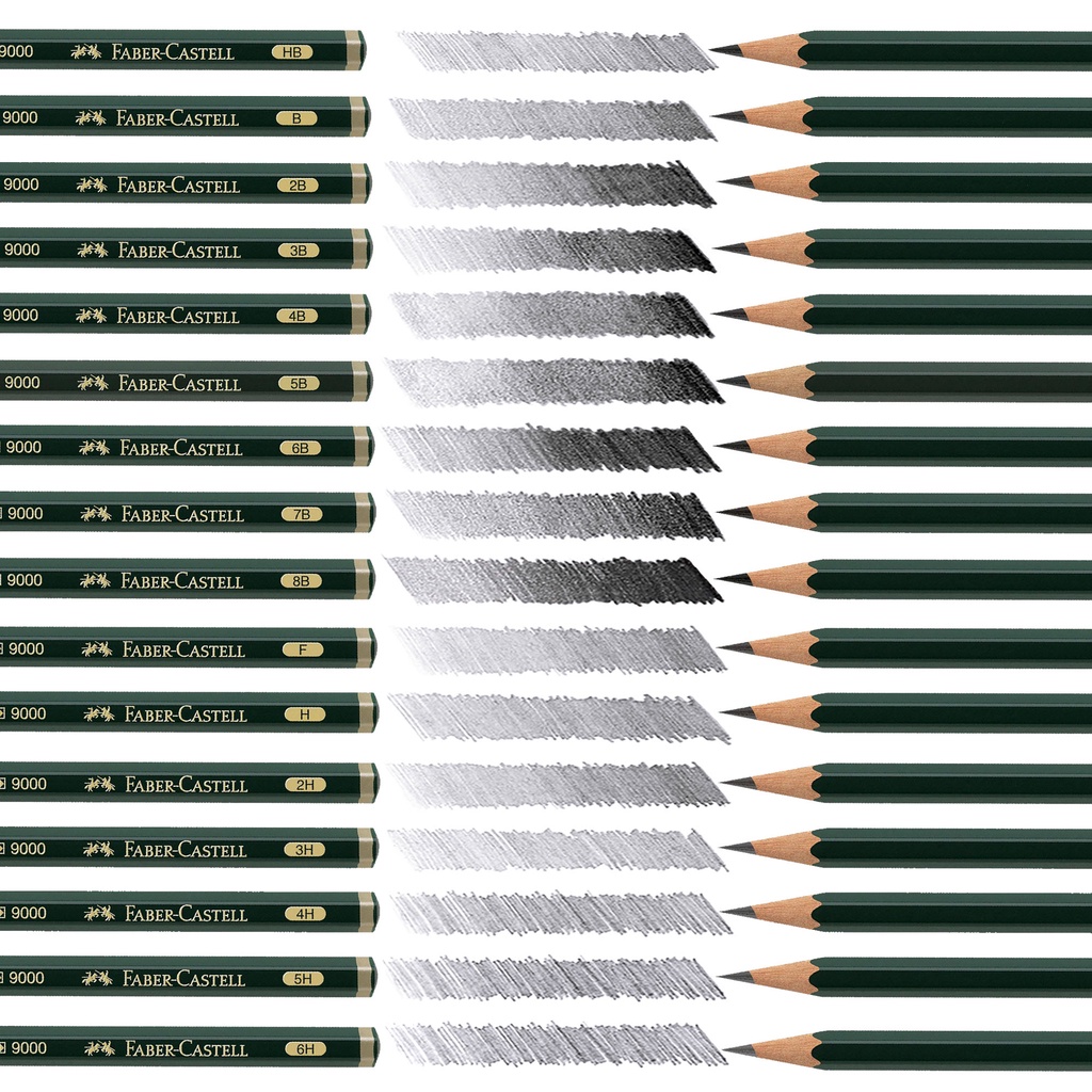 Faber-Castell 9000 Graphite Pencil Set (16 Grades) [121171SET] | Shopee ...
