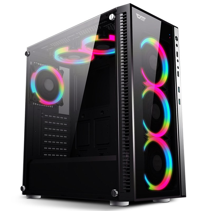 DarkFlash Shadow 2 Tempered Glass Side Front Atx Gaming Case | Shopee ...