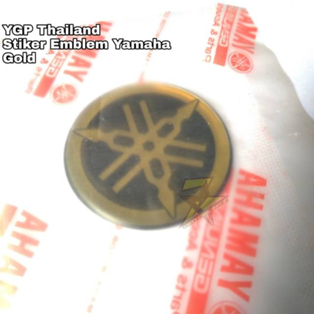 Decal Sticker Emblem Logo YAMAHA Gold Genuine Part Large | Shopee ...