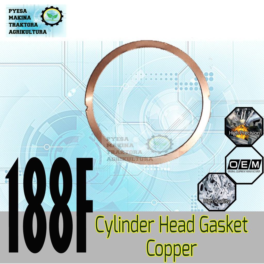 188 188F 14hp Cylinder Head Gasket Copper Air Cooled Diesel Engine ...