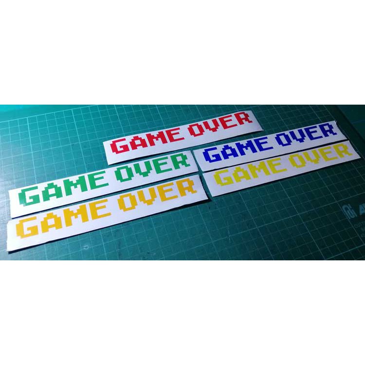 GAME OVER STICKER COLORED (NON-REFLECTIVE) | Shopee Philippines